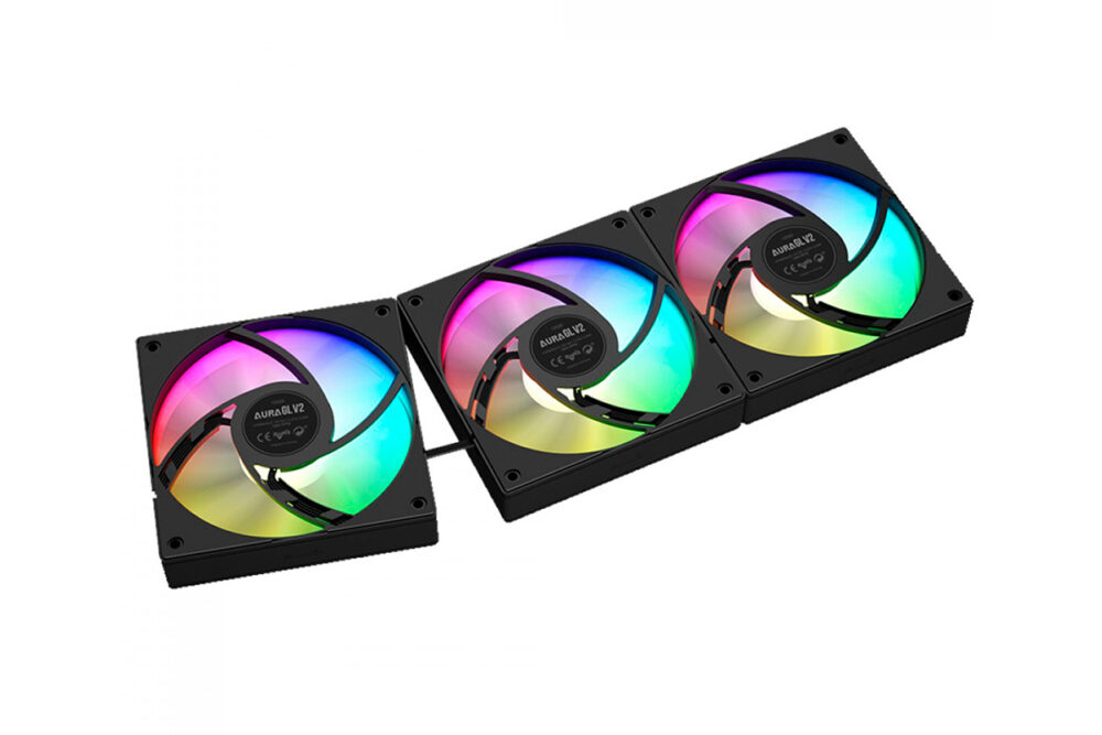 Water Cooler Gamdias Aura GL 360 V2, 360mm, ARGB, Intel/AMD, Black ...